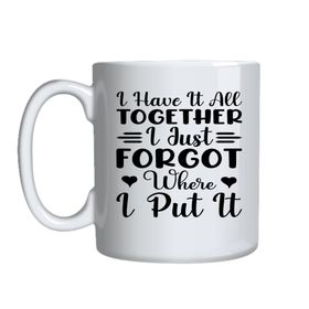 Forgot Coffee Mugs for Him Her with Words Graphic Cups Design Present ...