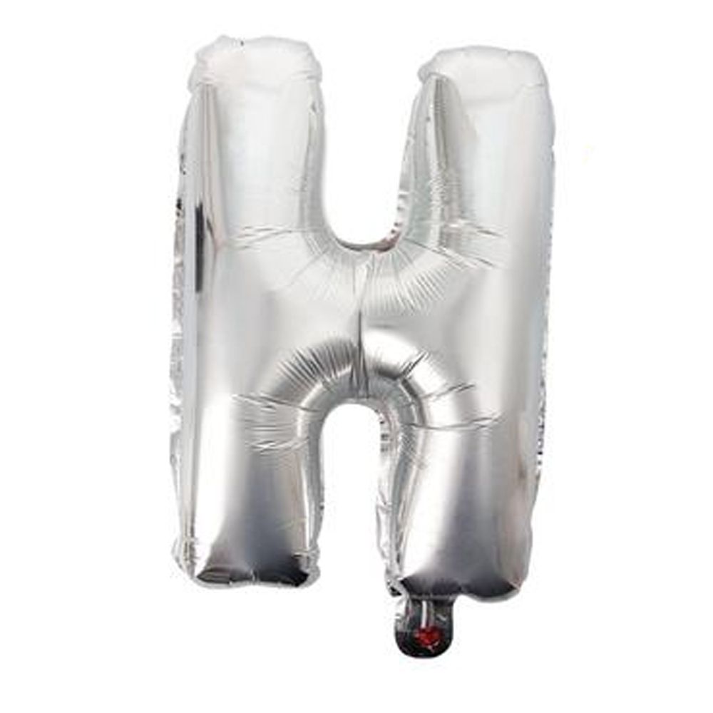 Balloon Letter 'H' Helium Foil Silver - 35cm | Shop Today. Get it ...