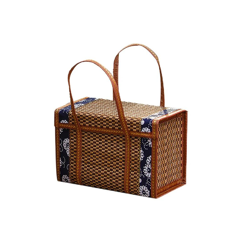 Handmade Bamboo Basket Shopping Picnic Storage Box | Shop Today. Get it ...