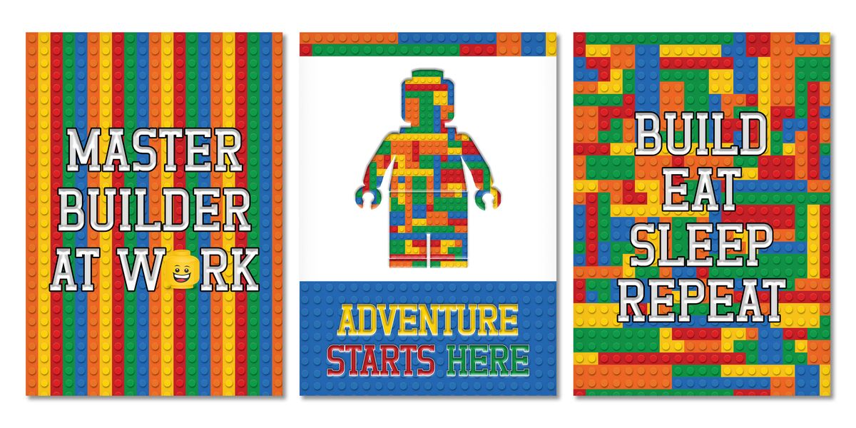 WALL ART: LEGO - Set of 3 Unframed Printed Posters | Shop Today. Get it ...