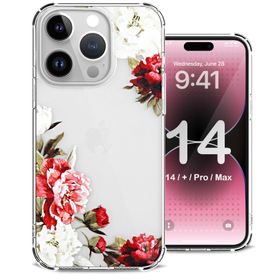 ORRO Fashion Floral Edge Print Case Cover for iPhone 14/Plus/Pro/Pro ...