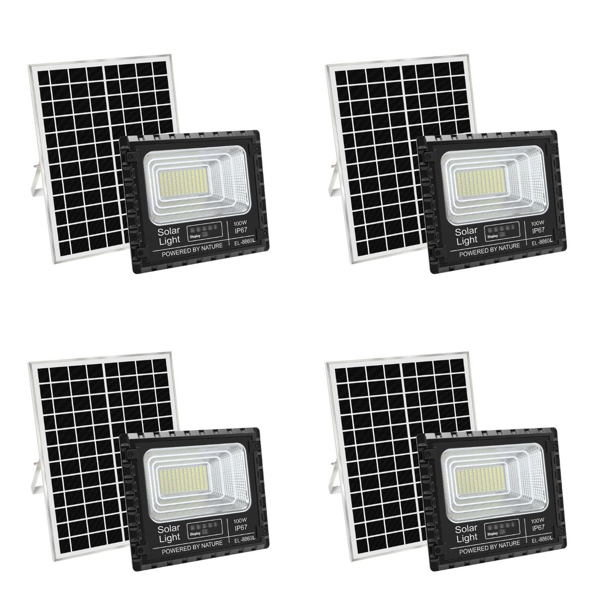 100W Solar LED Flood Light With Remote - 4 Pack | Shop Today. Get it ...