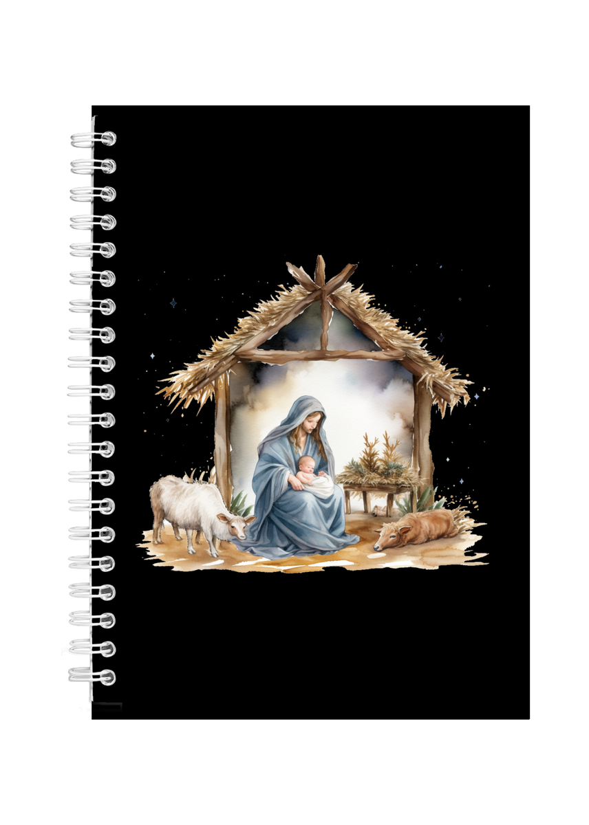 Christian Nativity Scene Bible Notepad Writing Book Makes Ideal Gift A5 ...