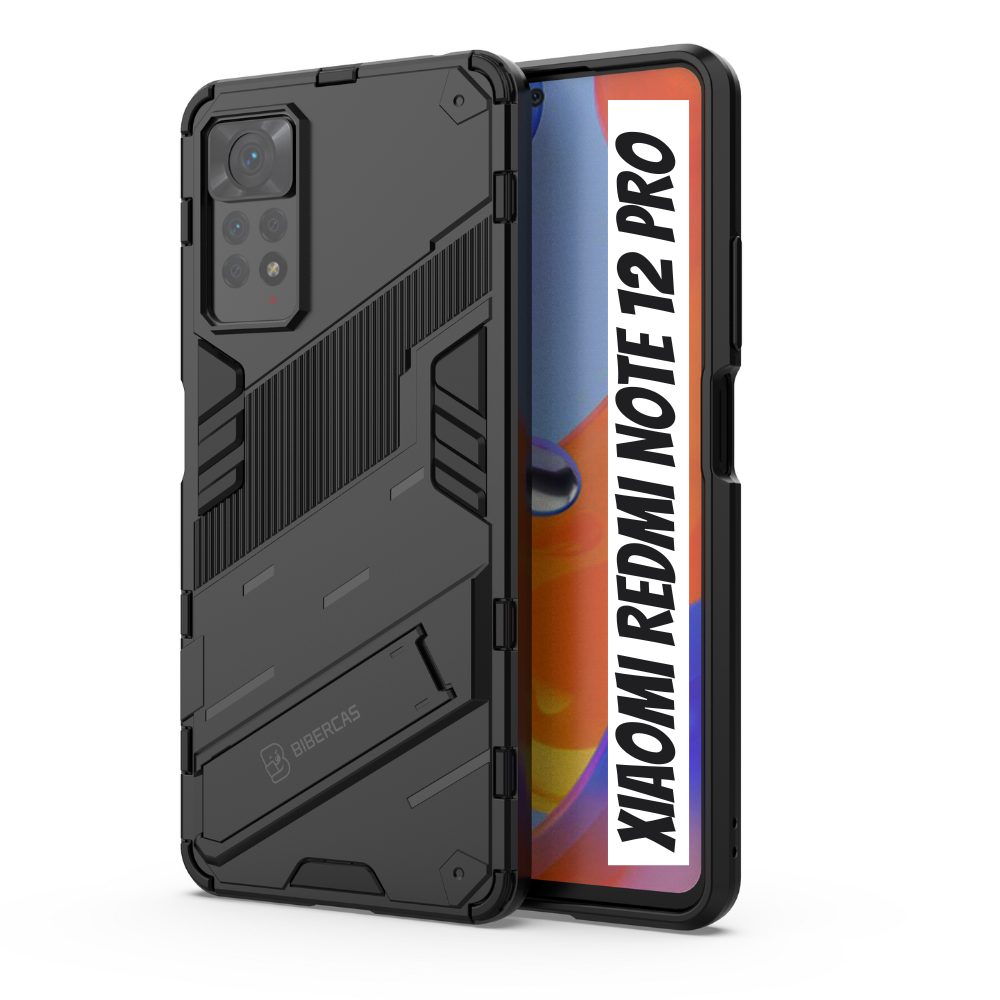 Cover For Xiaomi Redmi Note 12 Pro - Dual Layer Military Kickstand Case ...