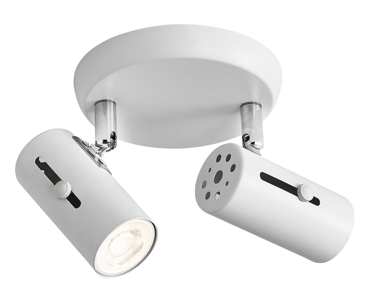 Matt White Tube Shape Two Head Spotlight | Shop Today. Get it Tomorrow ...