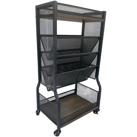 5-Layer Removable File Storage Rack Cart - Iron - Black | Shop Today ...