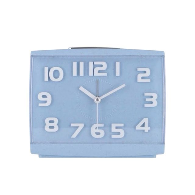 Blue Analog Alarm Clock Retro Battery Operated Clock - Cute Vintage ...