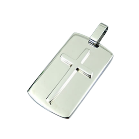 Stainless Steel Cross Plate Pendant | Shop Today. Get it Tomorrow ...