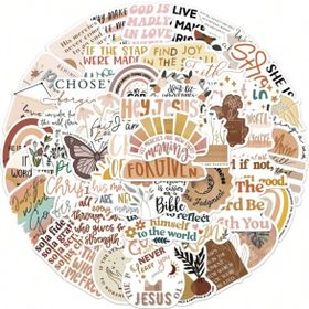 Christian Boho Art And Scripture Sticker Pack - 50 Piece | Shop Today ...