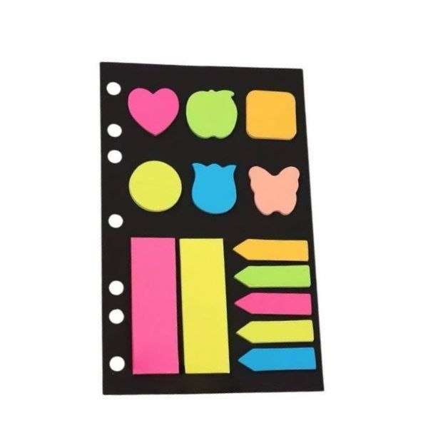 Colourful Sticky Notes Set - Multi-Shape Memo Pads & Page Markers ...