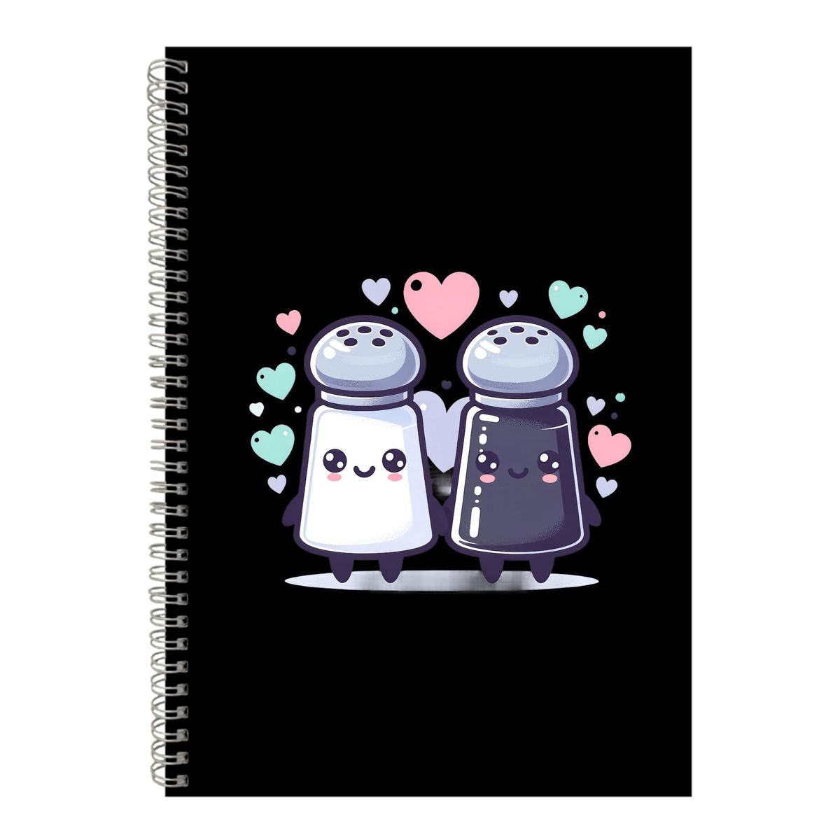 Salt A4 Notebook Spiral Lined Matching Couples Graphic Notepad Present ...