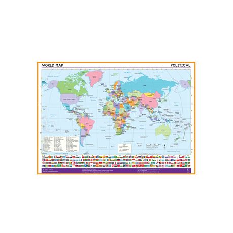 World Political Map Wall World Map Political Wall Mural | Buy At