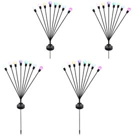 Solar Garden Decorative Ambiance Lawn Ground Plug Lights Set of 4 ...