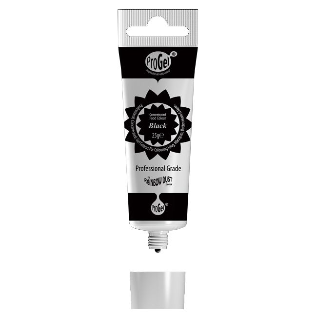 2 x Rainbow Dust Black ProGel Icing Colour Paste Cake Sugarcraft ...