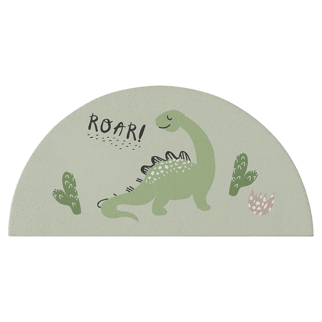 Cape Art Kids Green Roar Dinosaur Half Round Rug | Shop Today. Get it ...