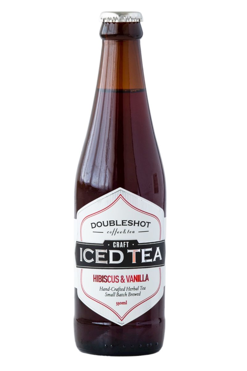 Doubleshot - Craft Iced Tea- Hibiscus & Vanilla Herbal Tea - 330ml x 12 ...