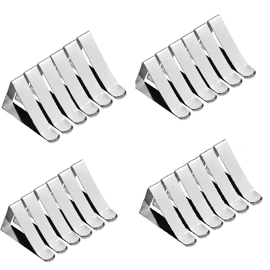 Stainless Steel Patio Table Clips Hold Table Cloth 24 Piece | Shop ...