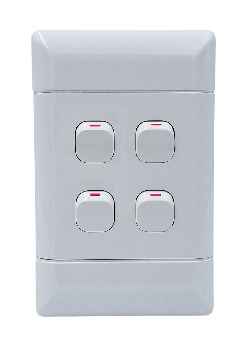 4 Lever Wall Light Switch 1 Way for 4X2 Wall Box | Shop Today. Get it ...
