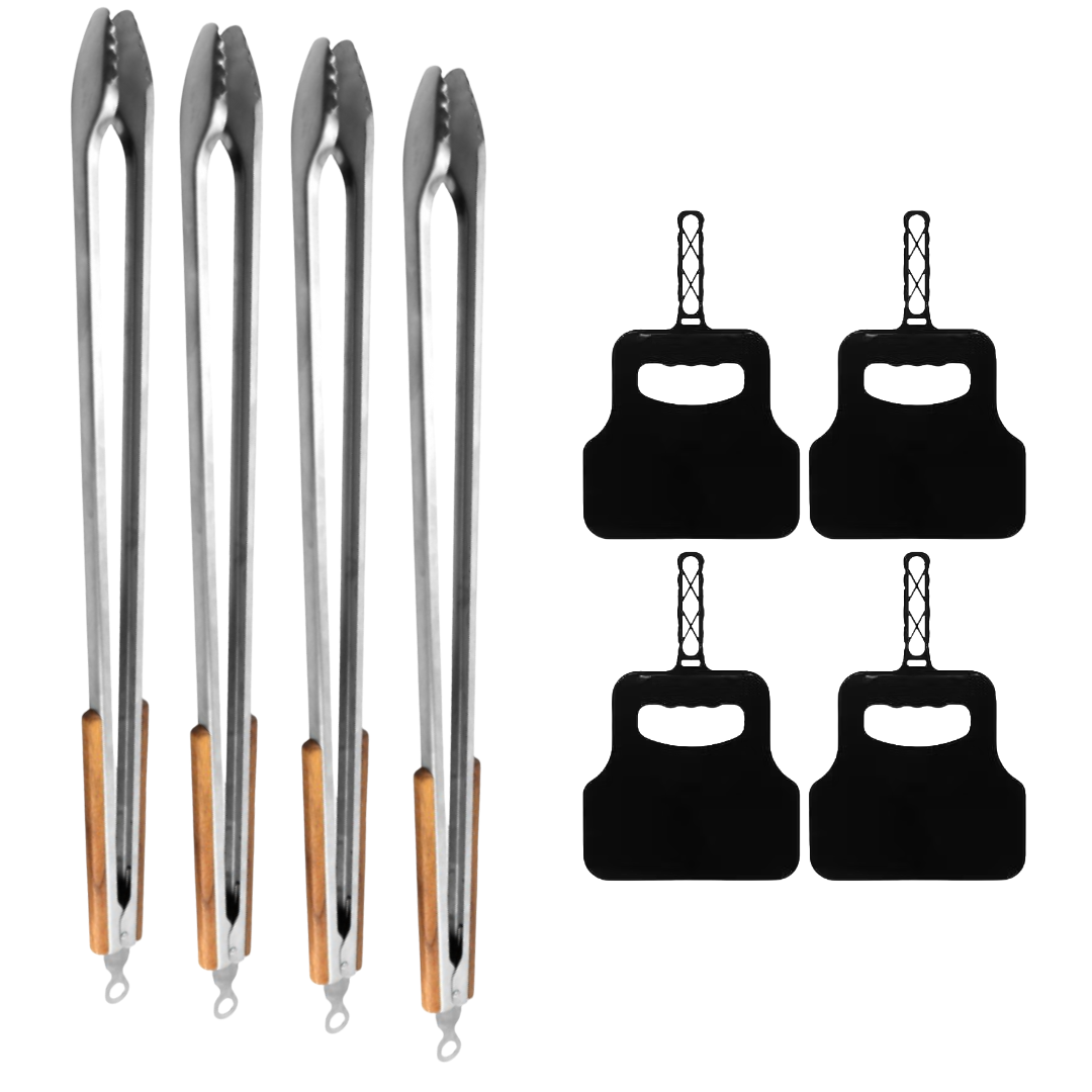 DeBest Extra Length Braai Tongs - 80cm and Braai Fan Combo - 4 Pack ...