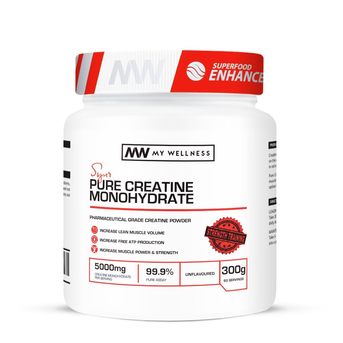 My Wellness Pure Creatine Monohydrate 300g Unflavoured Shop Today
