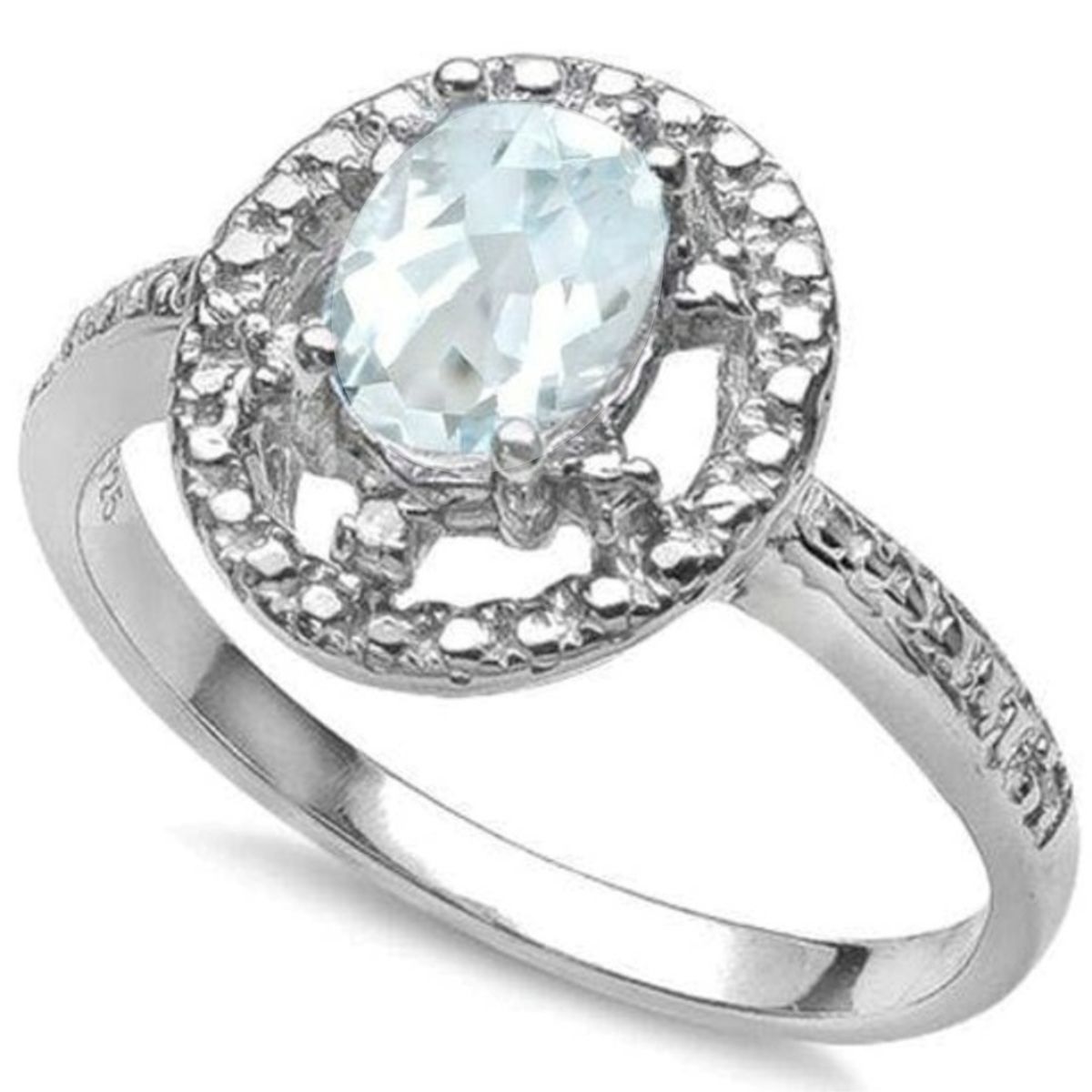 Natural .66CT Gemstone Moon Flower Desing Ring Sterling Silver | Shop ...