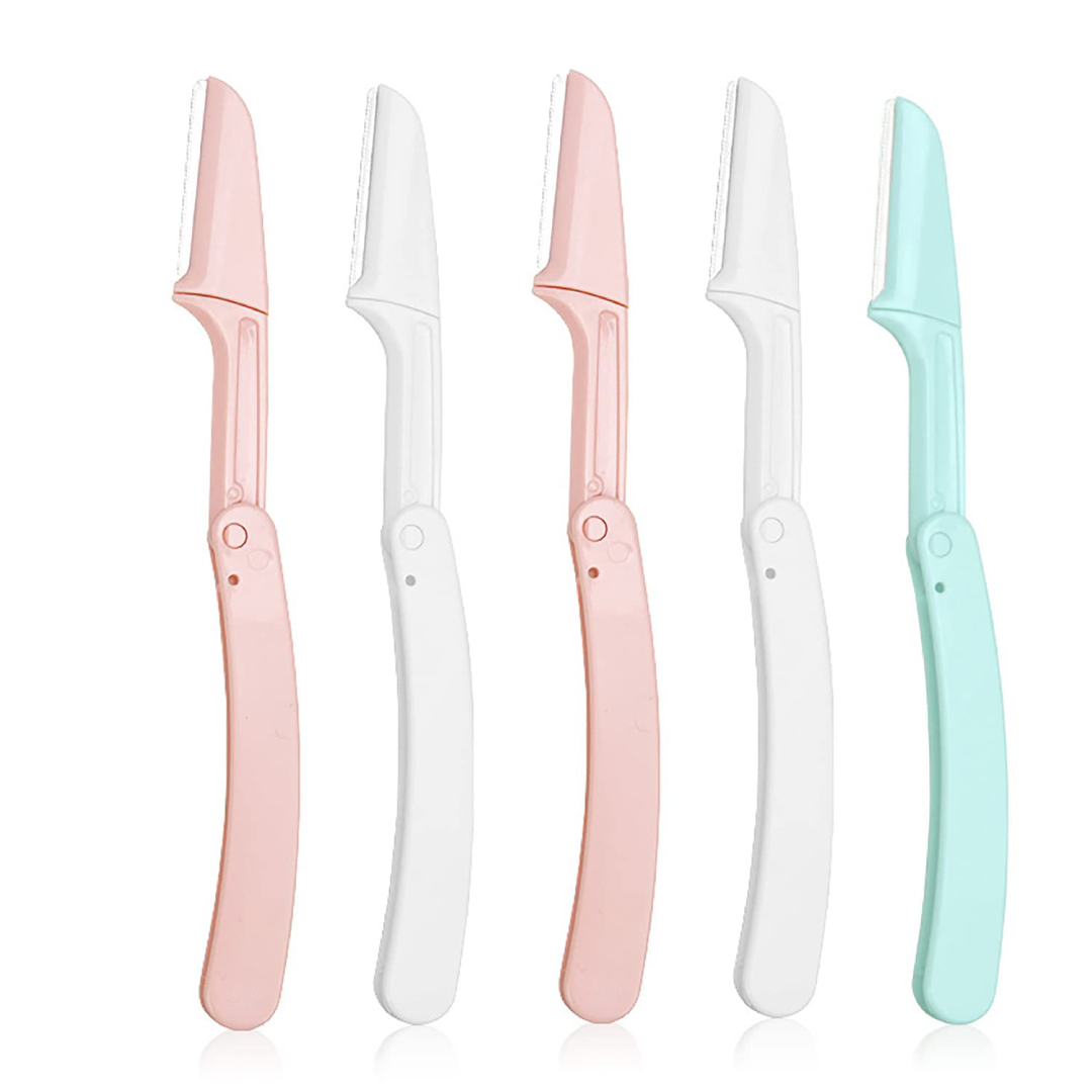5 Pack Face Razors Eyebrow Razor Shaver for Women Men Dermaplaning Tool ...