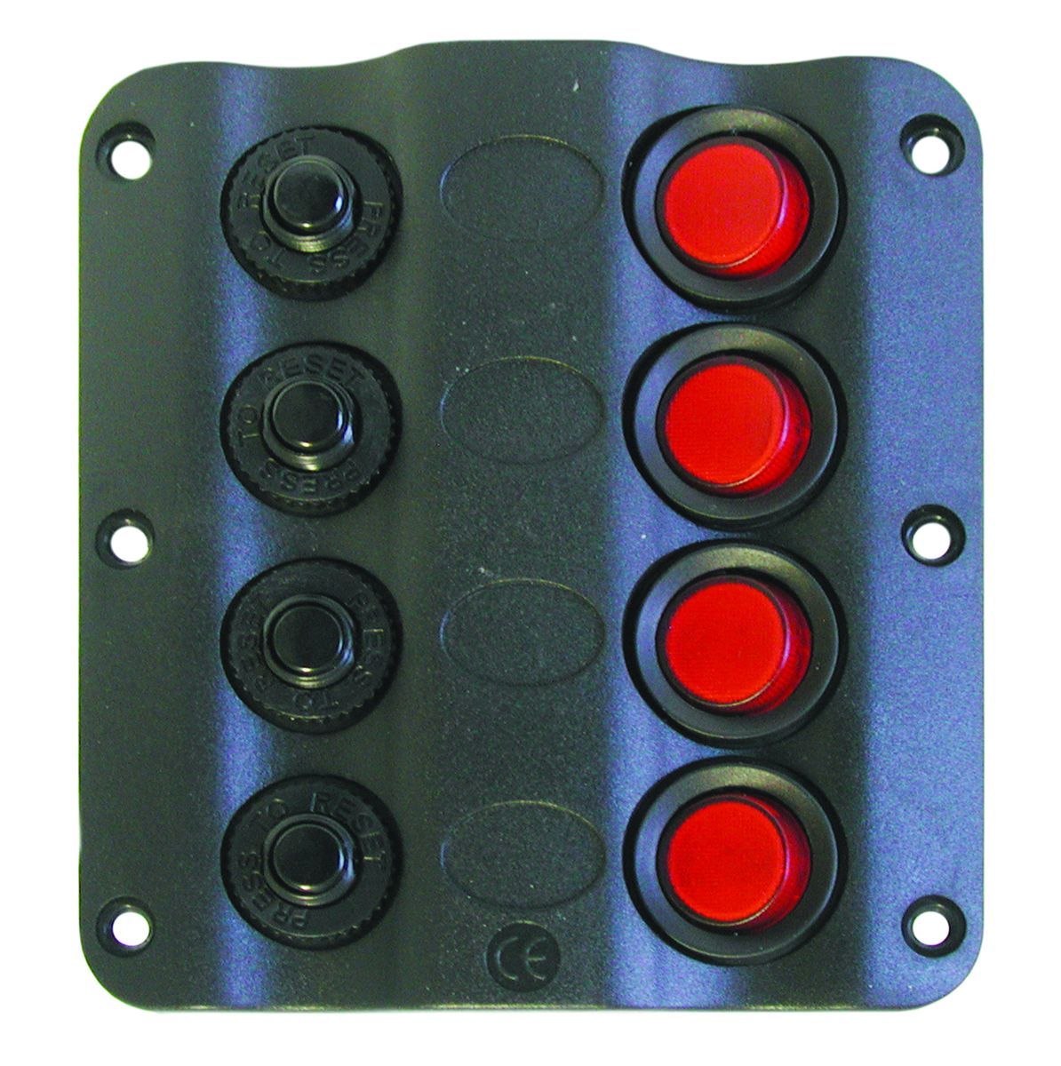 4-Gang Switch Panel for Boats with LEDs and Circuit Breaker | Shop ...