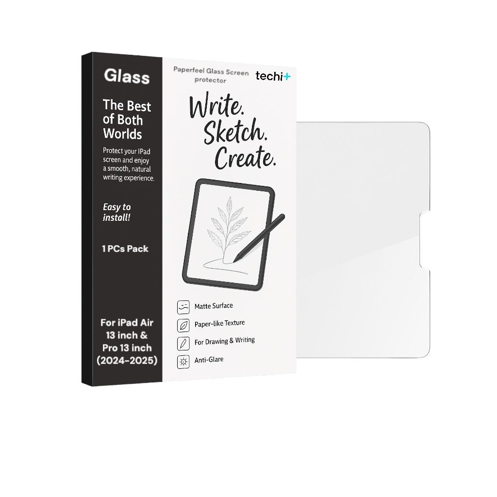 Paper-like Glass Screen Protector Compatible with Apple iPad Pro / Air ...