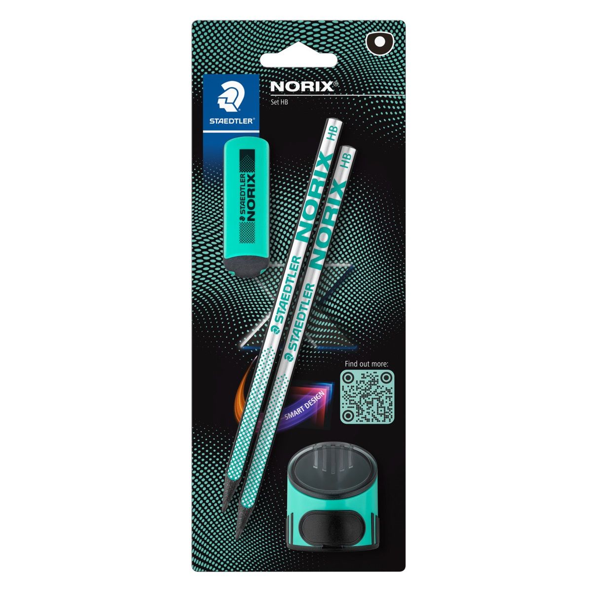 STAEDTLER Norix Graphite Pencils Scarlet - 2 Pack + Eraser & Sharpener ...