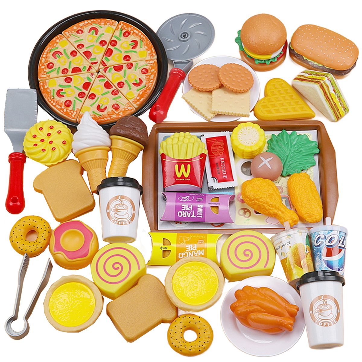 56 Piece Baby Kid Mini Kitchen Cooking Toy Set Play Home Food Toys ...