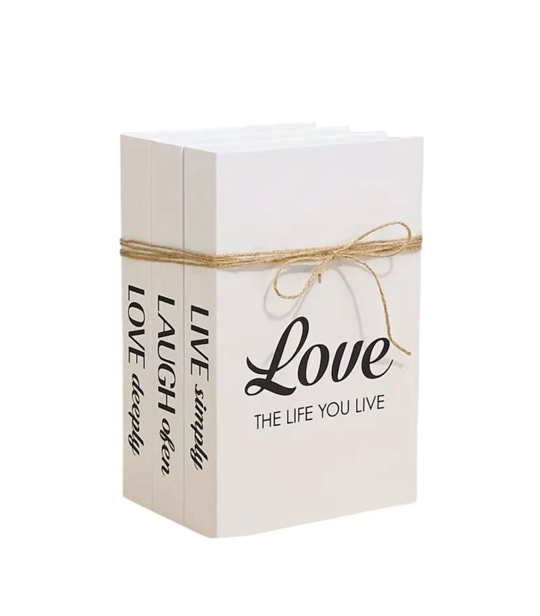 Live Laugh & Love Faux Books - 3 Piece Set With a Rope | Shop Today ...