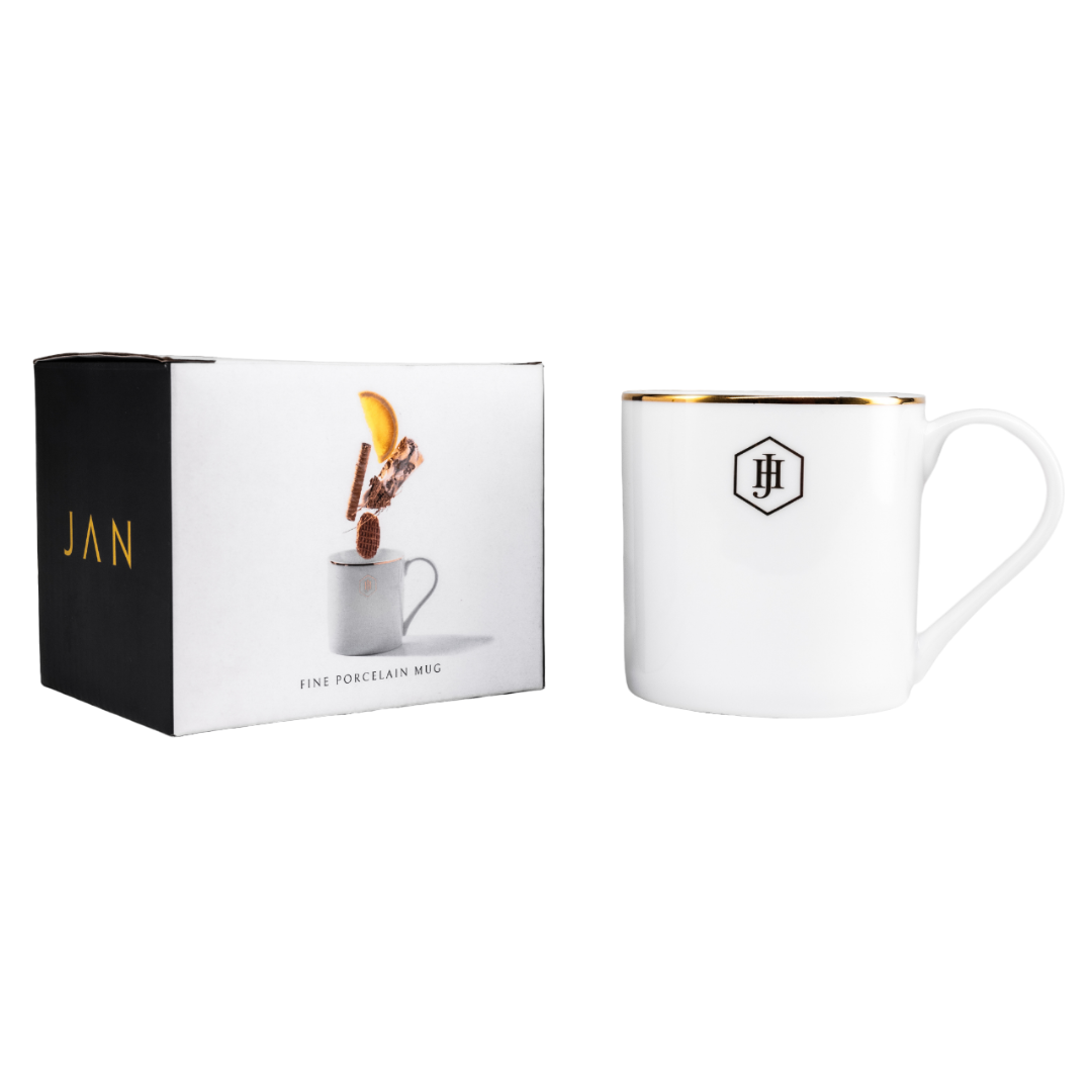 JAN - Gold Rimmed Coffee Mug in a Gift Box Set of 4 | Shop Today. Get ...