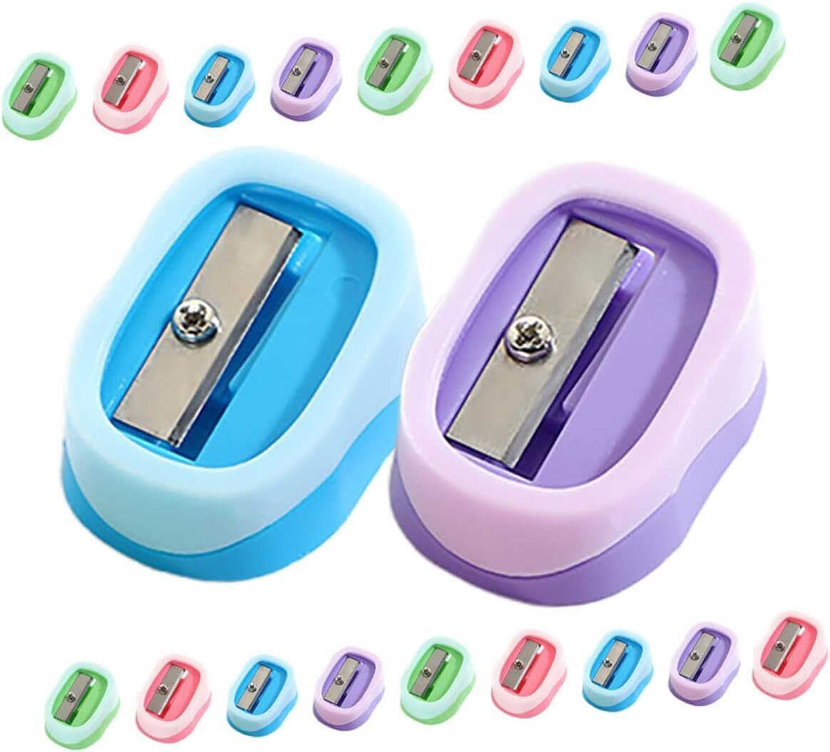 20pcs Manual Pencil Sharpener for Portable Mini Sharpeners in Bright ...