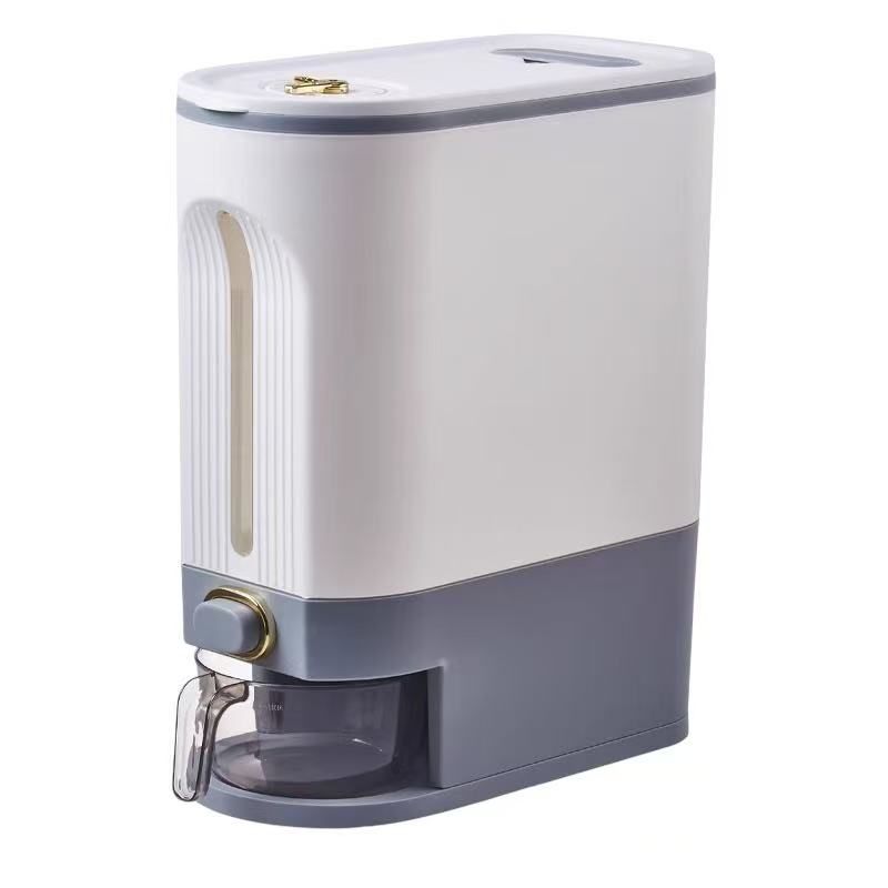 10kg Rice Dispenser with Measuring Cup Airtight Food Storage Container ...