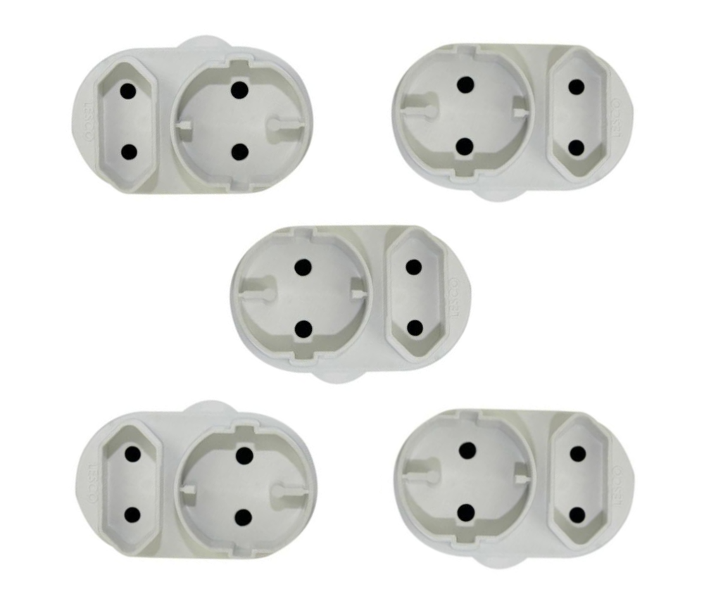 2 Way Adapter 2 Pin Flat & Round - 5 Pack | Shop Today. Get it Tomorrow ...