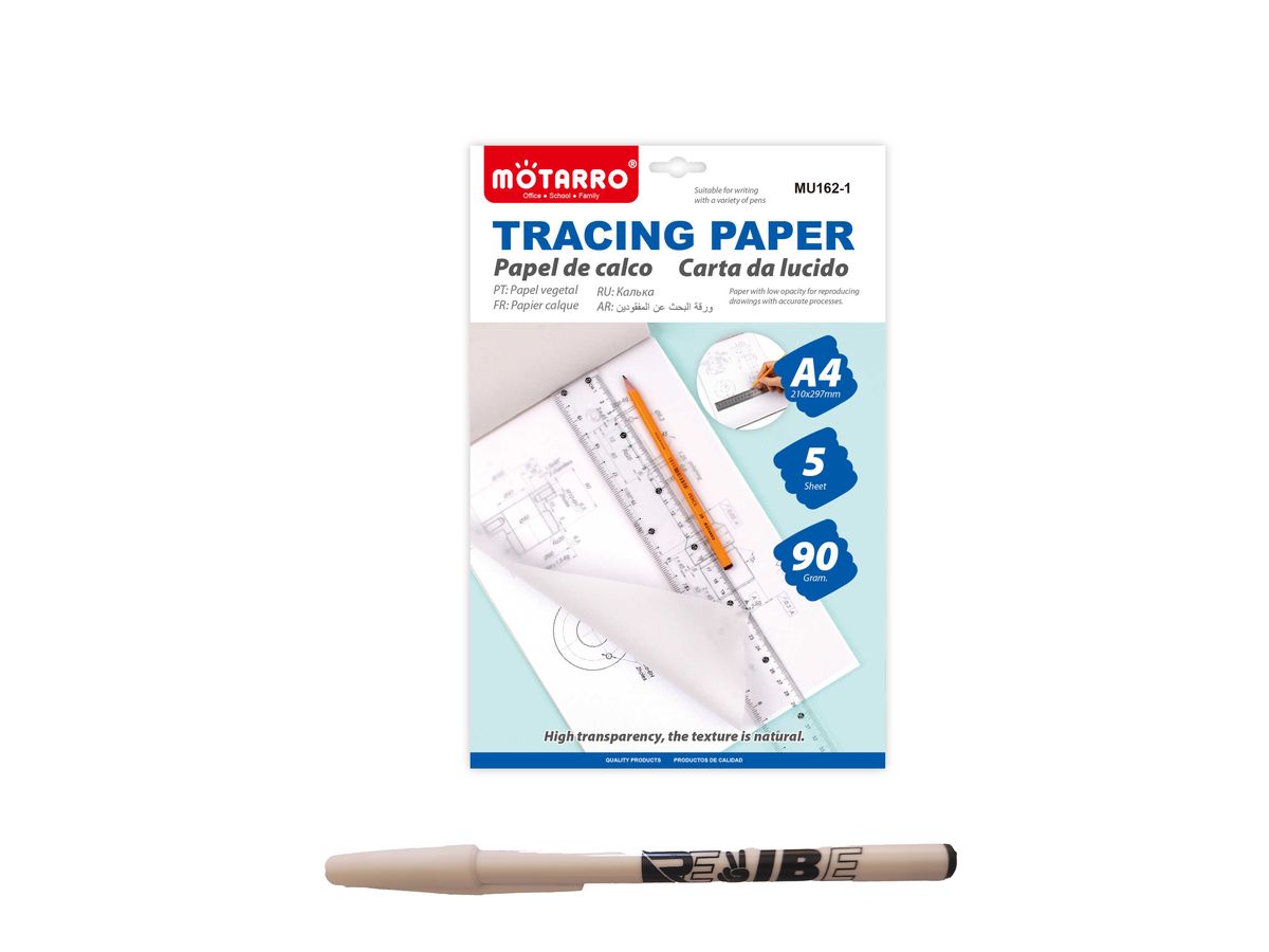 Binding Tracing Sketch Carbon Paper White 90g 5 Sheets With ReVibe Pen ...