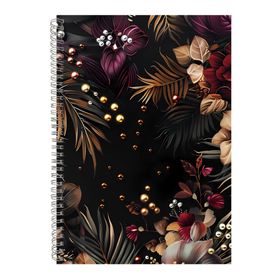 Gold Pearl A4 Notebook Spiral Lined Magical Jungle Graphic Notepad Gift ...