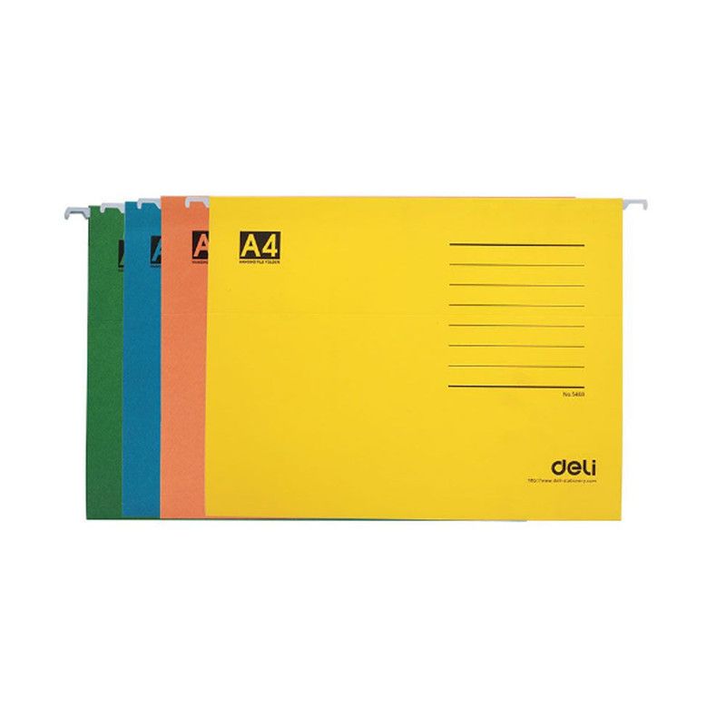 Deli - Hanging Folder A4 Assorted Colors - 4 Folders x 100 Pack | Shop ...
