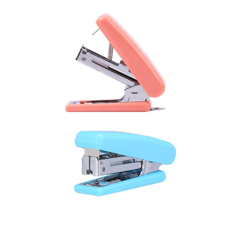 Deli - Mini Stapler, Staple remover, Blue & Red - 2 Staplers x 48 Pack ...