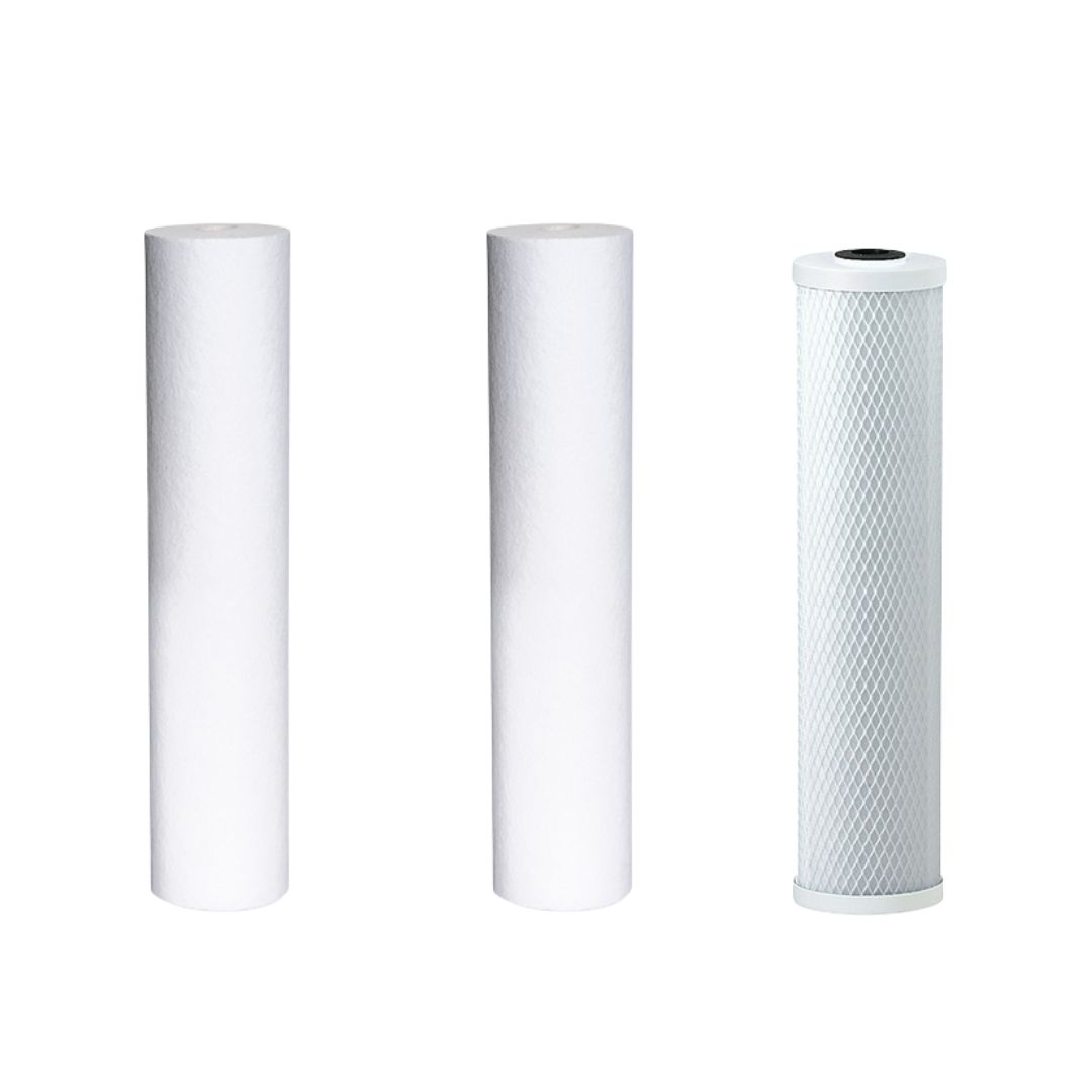 Whole House Replacement - Three Stage Big Blue Cartridge Set 20 Inch ...