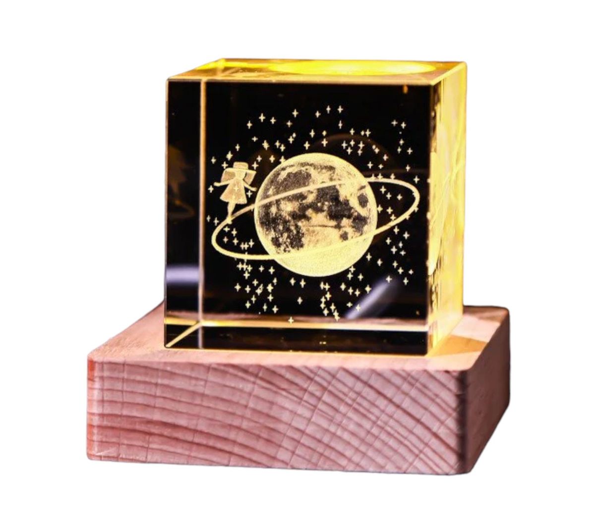 RevUp - 3D Square Crystal Cube with Warm LED Light - Lady Galaxy | Shop ...
