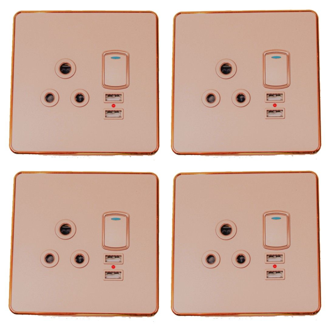 Wall Socket / Plug with 2 USB Ports 16Amp 4x4 Electrical Box | Shop ...
