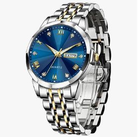 Luxury Quartz Wrist Watch for Men Stainless Steel Waterproof Stay On ...