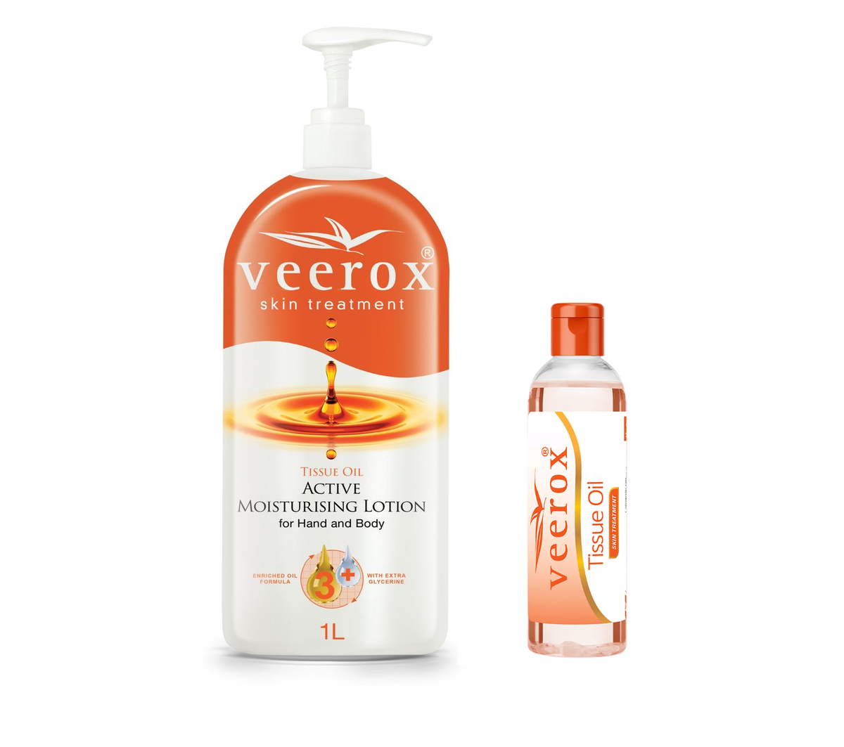 Veerox Tissue Oil Lotion (1litre) & Veerox Tissue Oil (125ml) Combo ...