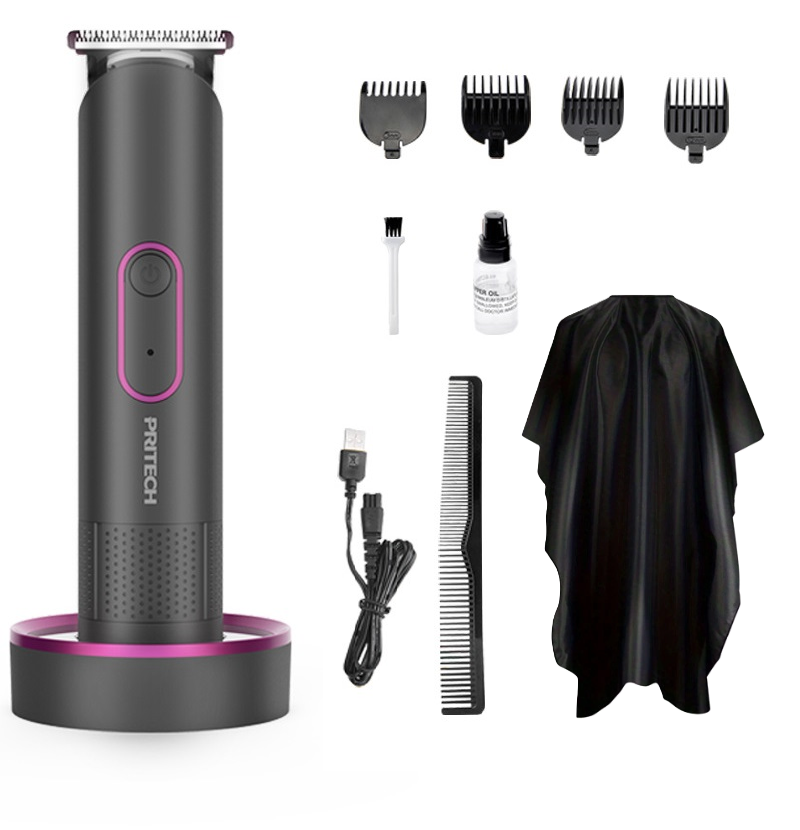 Pritech Cordless Waterproof Hair Clipper Set & Salon Cape Bundle | Shop ...