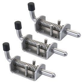 Tool DIY Mounted Stainless Steel Bolt Spring Latch Lock Set of 3 (13cm ...