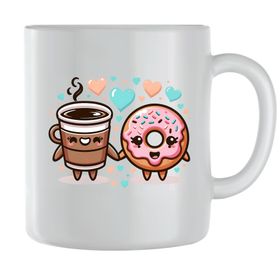 Dounut Coffee Mugs for Men Women Matching Couples Graphic Cups Present ...