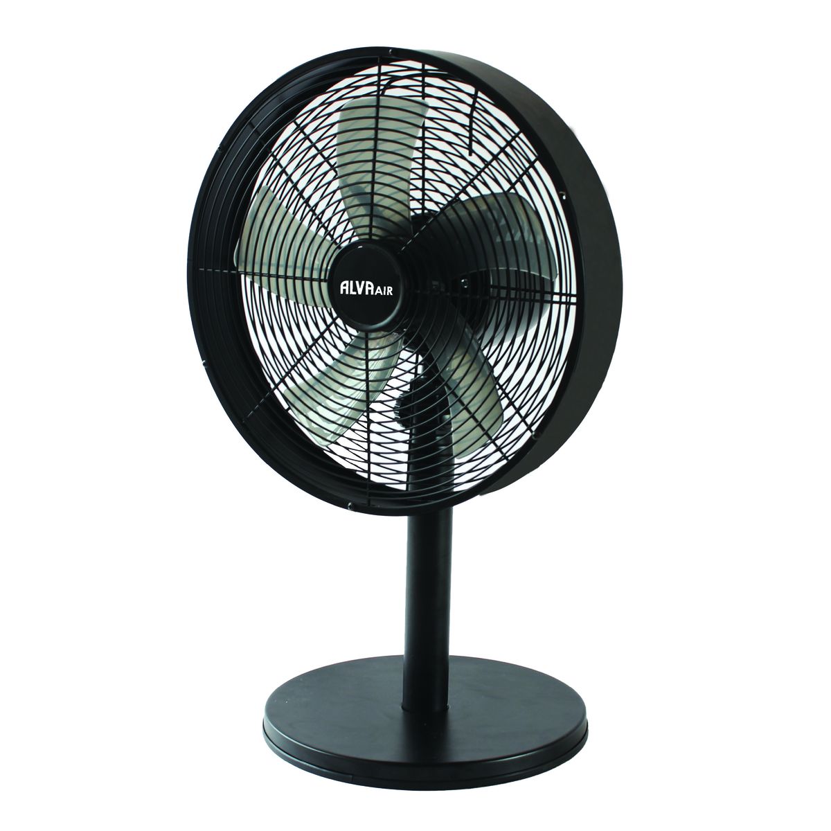 ALVA AIR 30cm Drum Desk Fan | Matte Black | 3 Speed, Oscillating, 35W ...