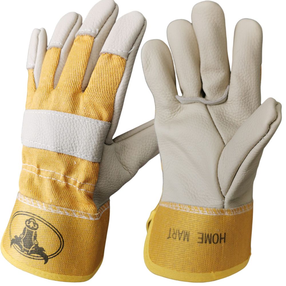 Braai Gloves Genuine Leather Cowhide Heat Resistant Welding Gloves ...
