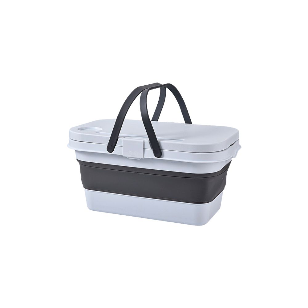 Foldable Picnic Basket Shopping Basket Outdoor Camping Cooler Bag ...